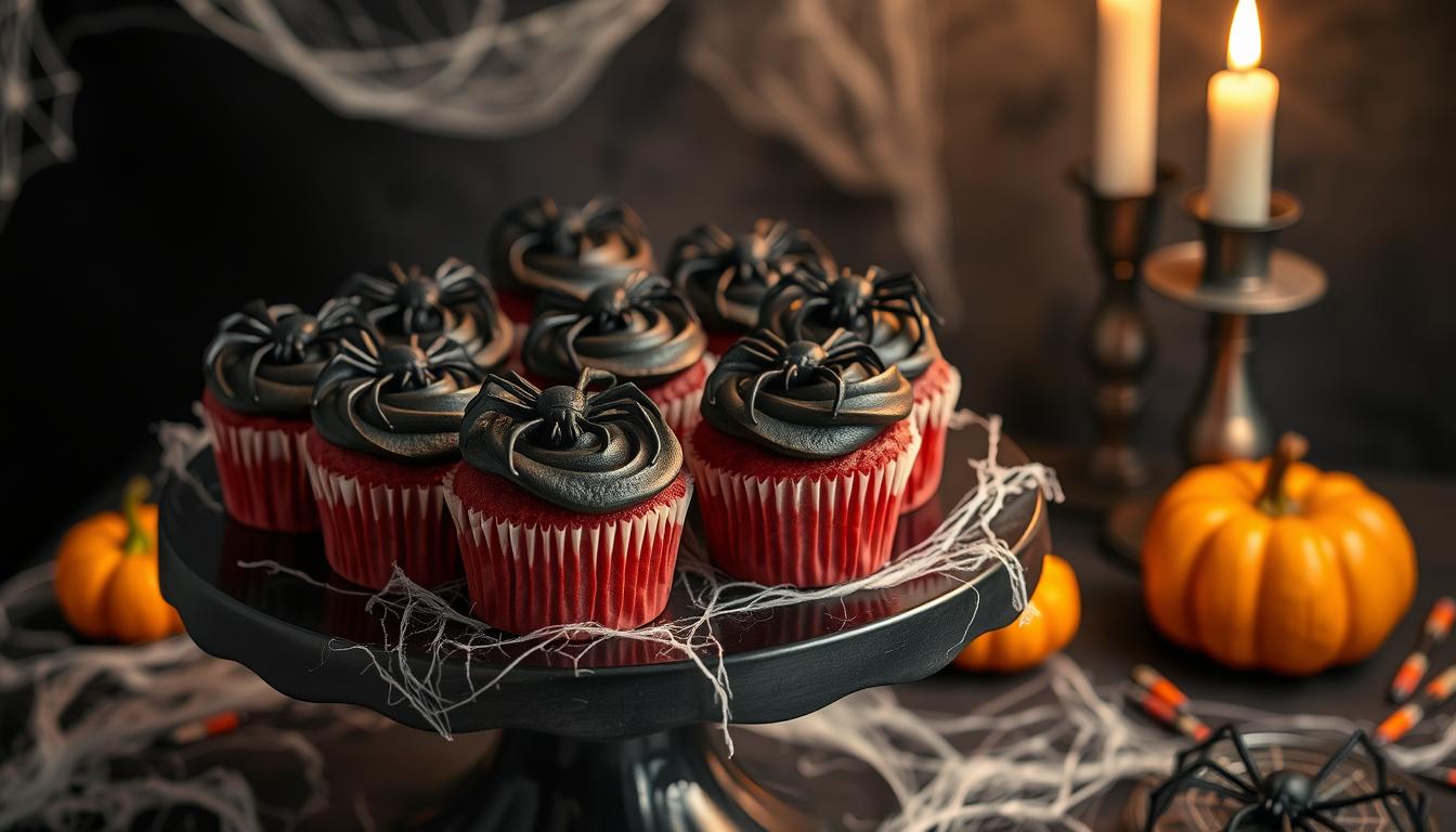 Spooky Halloween Red Velvet Cupcakes Recipe