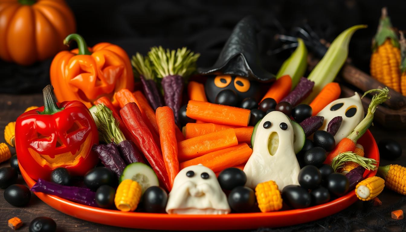 Spooky Halloween Vegetable Tray Ideas for Parties