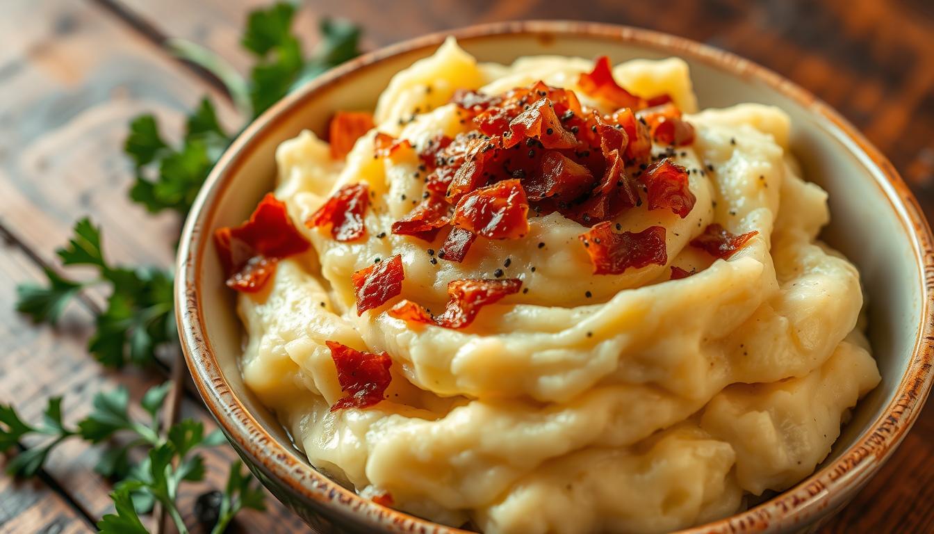 Creamy Carbonara Mashed Potatoes Recipe | Easy Side Dish