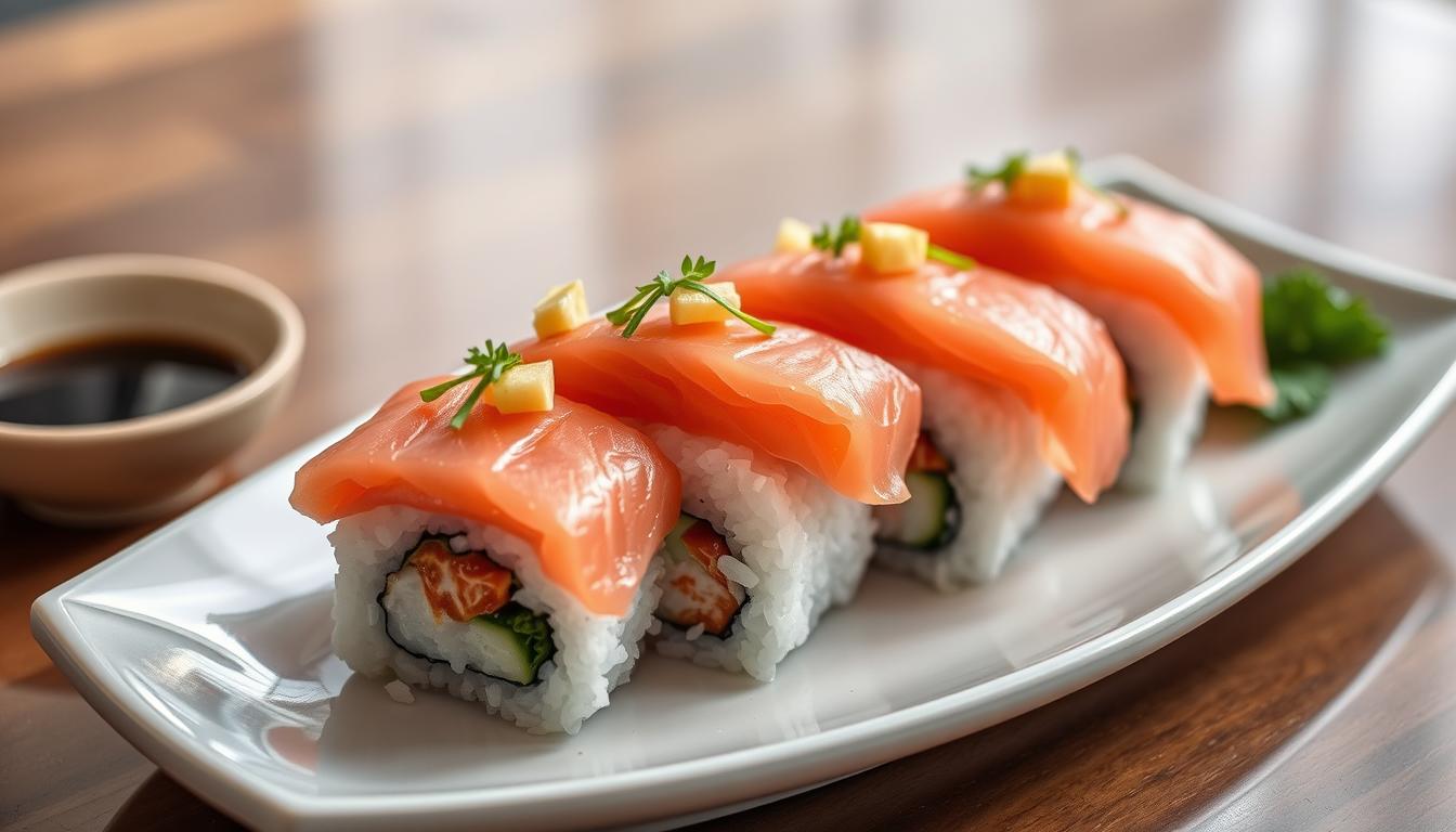 Delicious Homemade Salmon Sushi Recipe | Quick & Easy