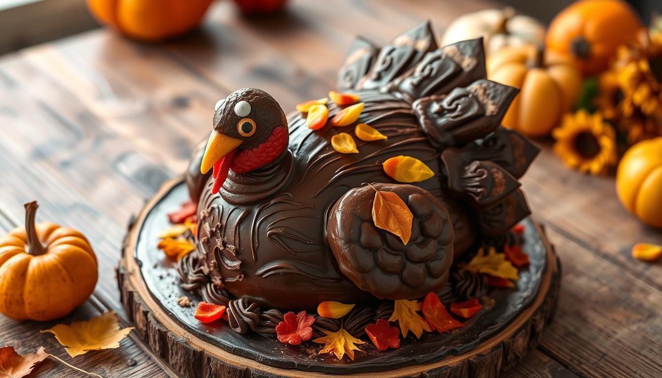 Turkey Cake Recipe - Easy Thanksgiving Centerpiece