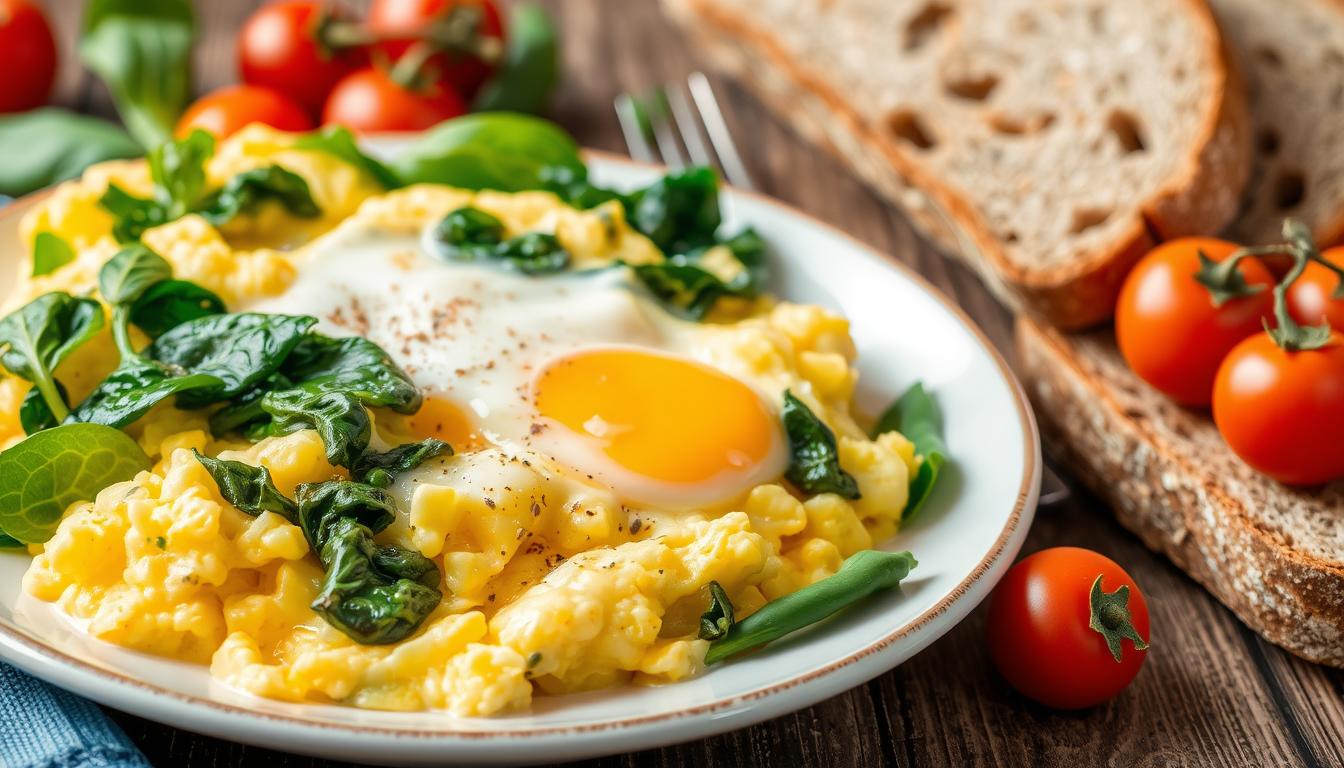 Savory Eggs with Fresh Spinach - A Quick & Easy Recipe